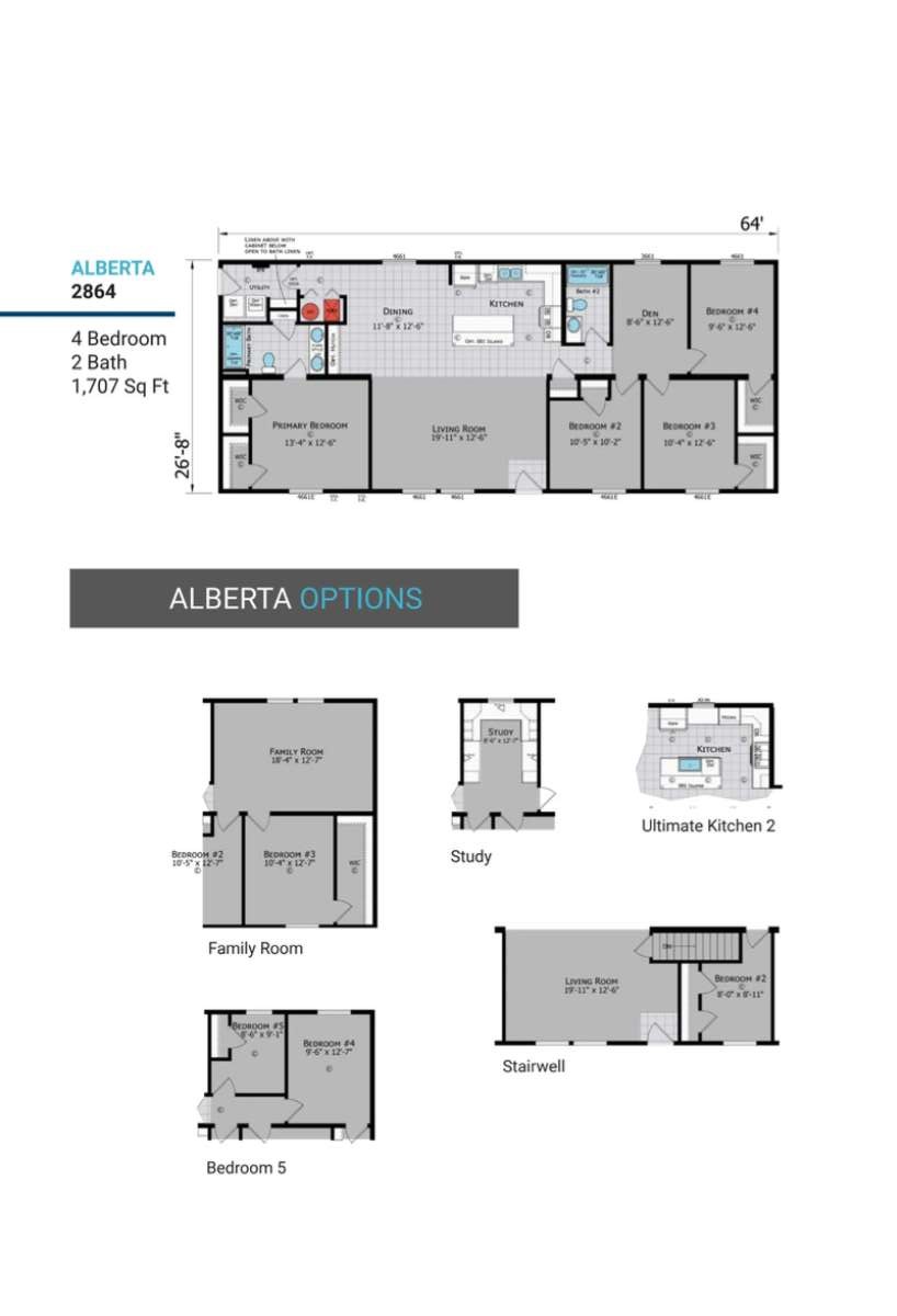 Paramount Modular Alberta 2864 by Redman Homes Topeka - Little Valley Homes Cadillac